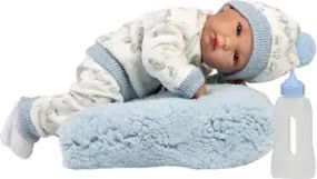 Llorens 63509 NEW BORN CHLAPEČEK - realistická panenka miminko s celov