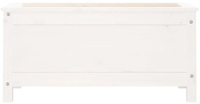 Zahradní truhlík bílý 82,5 x 40 x 39 cm masivní borové dřevo,  825255