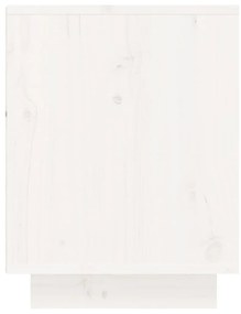Botník bílý 60 x 34 x 45 cm masivní borové dřevo - Default Title