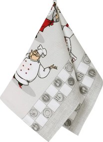 Bellatex Kuchyňská utěrka 1 ks Šedá,Bílá,Červená 50x70 cm