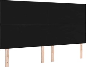 Výškově nastavitelné čelo postele s čelo Černý 180 cm textil 3337849