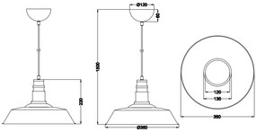 Lustr Will, matný nikl