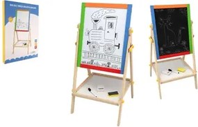 TEDDIES Tabule oboustranná černo-bílá / Dřevěná / Magnetická a křídová