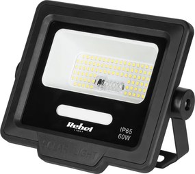 Solární reflektor REBEL URZ3626, 500lm, IP65, 6800K, 3,2 V, 4000mAh, 6W, černá