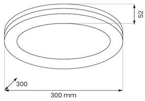 LED Koupelnové stropní svítidlo MARLON LED/36W/230V pr. 30 cm IP54 bílá