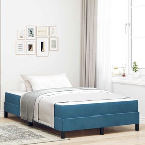 Postel s boxspringem s matrací Tmavě modrá 120 x 190 cm textil 3398681