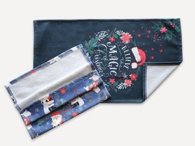 KUCHYŇSKÉ UTĚRKY MS HOME CHRISTMAS SADA 2 KS 38X60 CM VZOROVANÉ