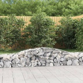 Klenuté gabionové koše 7 ks 400x50x40/60 cm pozinkované železo 3146962