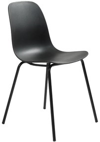 OnaDnes -20% Černá plastová jídelní židle Unique Furniture Whitby