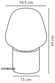 Nordlux - Stolní lampa CHRISTINA 1xE27/25W/230V beton/černá