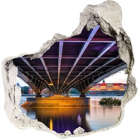 Wallmuralia Nálepka fototapeta 3D výhled Most ve Varšavě 75x75 cm