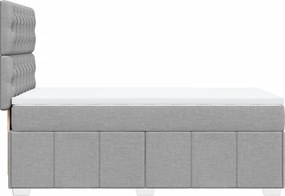 Box spring postel s matrací světle šedá 80 x 200 cm textil 3293802