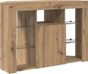 vidaXL Rohový LED TV stojan 100x40x68cm Kompozitní dřevo [889794] Barva: Bílá
