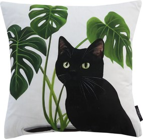 XPOSE® Set povlaků na polštář KOČKY A KYTKY (digitální tisk) 43x43 cm - set 4ks