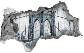 Wallmuralia Samolepící díra na stěnu Brooklynský most 95x73 cm