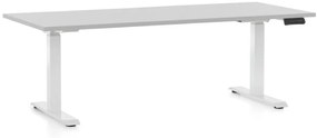 Výškově nastavitelný stůl OfficeTech C, 180 x 80 cm - bílá podnož Barva: Bílá
