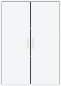 Příborníky 2 ks bílé 60 x 31 x 84 cm kompozitní dřevo 3276567
