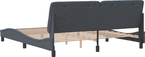 Rám postele bez matrace tmavě šedý 180 x 200 cm samet 3207936