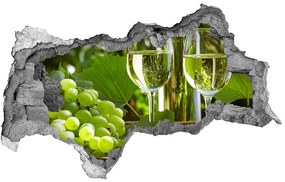Wallmuralia Samolepící nálepka Bílé víno a ovoce 95x73 cm