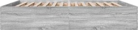 Rám postele šedý sonoma 200 x 200 cm kompozitní dřevo 3280991