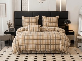 Mikroplyšové povlečení PLAID krémové Rozměr povlečení: 70 x 90 cm | 140 x 200 cm