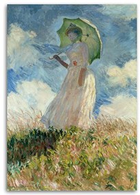 Obraz na plátně Žena s deštníkem - C.Monet, - 60x90 cm