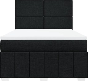 Box spring postel s matrací černá 140 x 190 cm textil 3291658