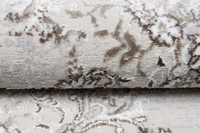 Světle krémově šedý vintage designový koberec se vzory Šířka: 80 cm | Délka: 150 cm