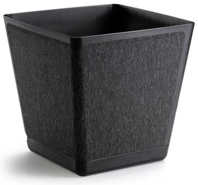 PLASTOVÝ KVĚTINÁČ PILEA TX 24X24 CM ČERNÁ