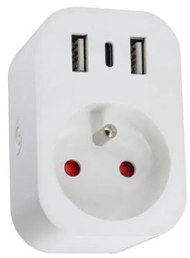 Immax NEO 07799L - Chytrá rozbočovací zásuvka 16A/230V + 2xUSB+1xUSB C Tuya 07799L