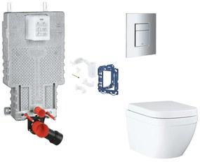 Grohe Uniset - Set předstěnové instalace, klozetu, sedátka SoftClose, tlačítka Skate Cosmopolitan a sady pro vhazování tablet, Triple Vortex, chrom SANI15BB2115