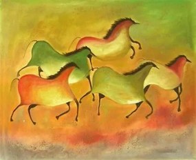 Běžící koně - 60 x 90 cm