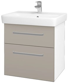 Dřevojas Koupelnová skříň Q MAX SZZ2 60 Varianta: N01 Bílá lesk / Úchytka T01 / N07 Stone