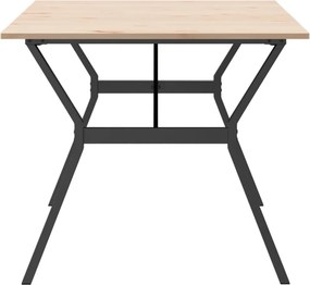 Jídelní stůl s Y rámem 180 x 90 x 75 cm borové dřevo a ocel 3282722