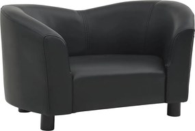 Pohovka pro psy černá 67 x 41 x 39 cm umělá kůže 170946
