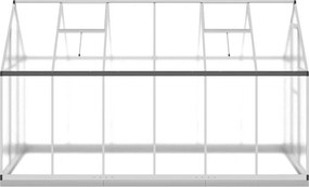 Skleník s podkladovým rámem stříbrný 334 x 169 x 202 cm hliník 3266329