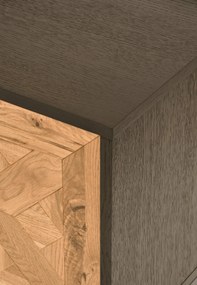 TV stolek Indus 133 cm z masivu dub přírodní/grafit