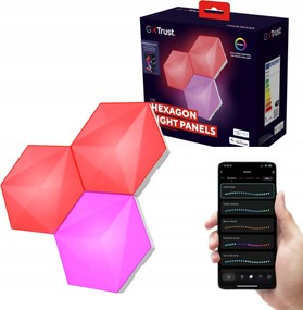 Led Osvětlovací Panel Trust Gxt 903 Vybz Rgb Hexagon 3 kusy