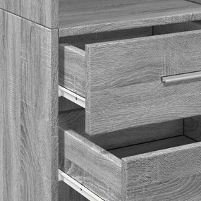 Skříň highboard šedá sonoma 40 x 42,5 x 185 cm kompozitní dřevo 3281446