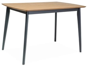 MAXIVA Jídelní stůl rozkládací - VITRO II, 120/160x80, dýha dub/grafit