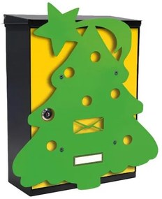 MIA box Green tree Y - poštovní schránka s výměnným krytem a jmenovkou, strom