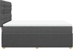 Box spring postel s matrací tmavě šedá 160x200 cm textil 3294415