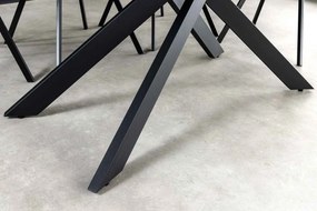 Roztahovací keramický stůl Halia 160-200 cm bílý mramor
