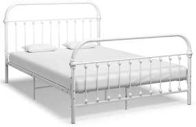 Rám postele bílý kov 140 x 200 cm,  284495 HangarStore.cz