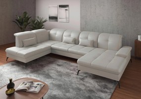 XXXLutz SEDACÍ SOUPRAVA, textil, kůže, bílá Sit & More - Sedací soupravy - 00014401175J