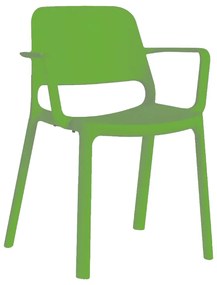 Plastová židle Duke s područkami Zelená