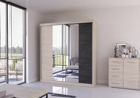 IDZ Šatní skříň WENECJA 2D 21, 203 cm Dub Sonoma/Norská borovice