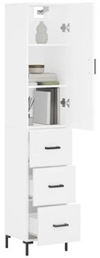 Skříň highboard bílá 34,5 x 34 x 180 cm kompozitní dřevo