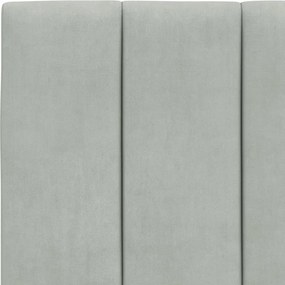 Postel s matrací Hanko světle šedá 90 x 190 cm samet 3208568