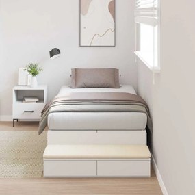 Rám postele s úložným prostorem Bílá 90 cm Kompozitní dřevo 3335605